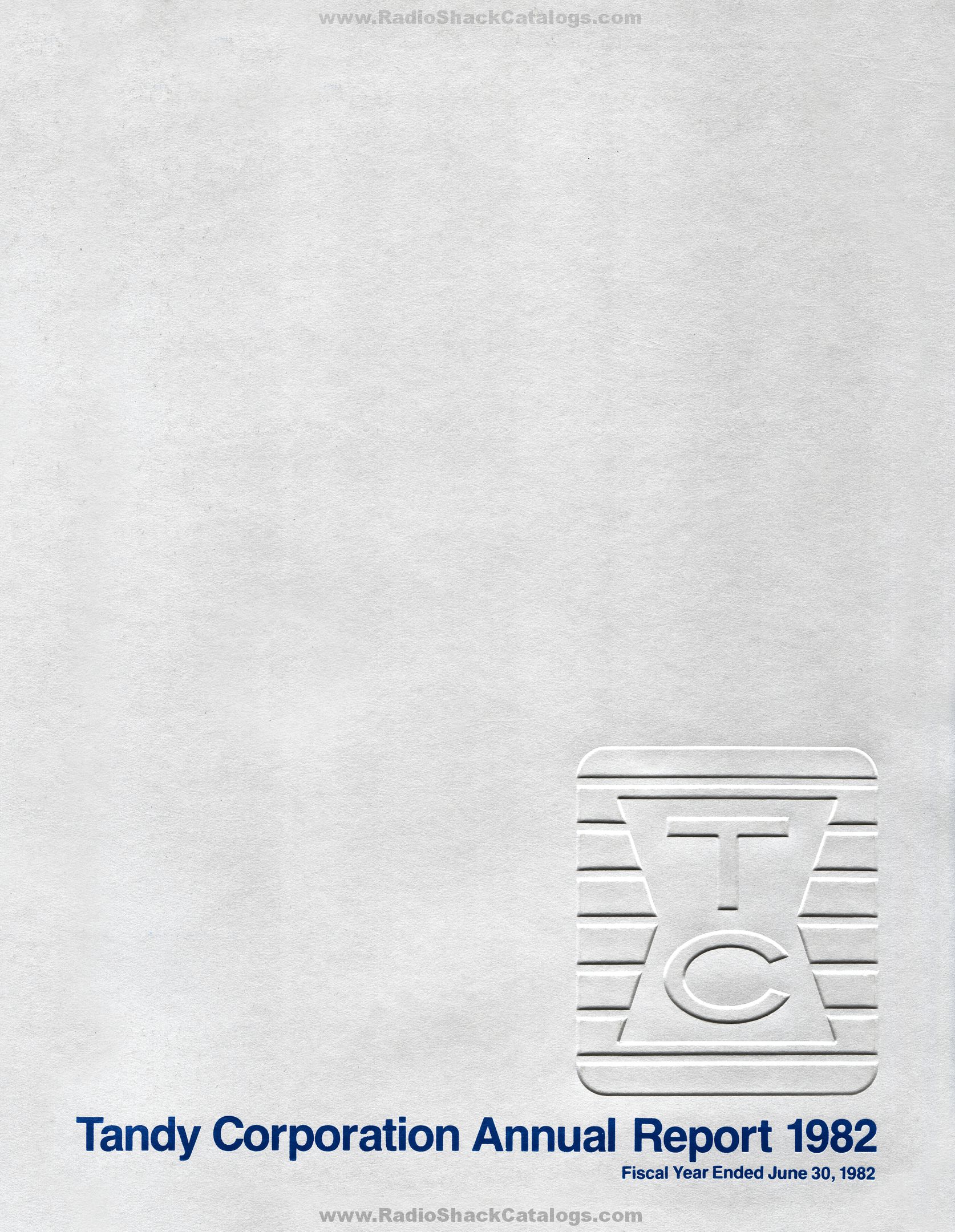 1982 Radio Shack Tandy Corporation Annual Reports
